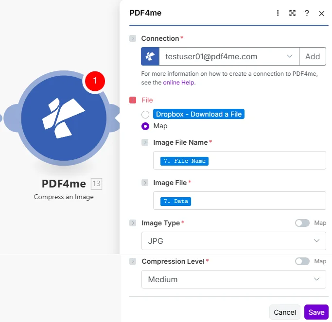 Compress Image - Size Optimizer for Make | PDF4me